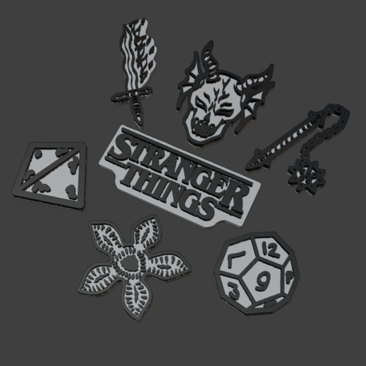 🎨 Stranger Things Fan art Crocs Charms and Jibbitz・ 3D File for 3D ...