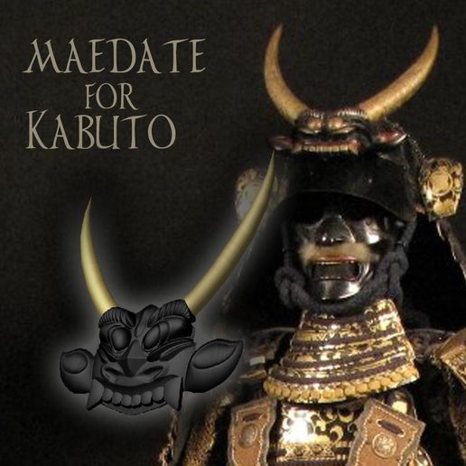 🗡️ Casque Samurai Shigami Maedate pour Kabuto・Fichier 3D pour ・Cults