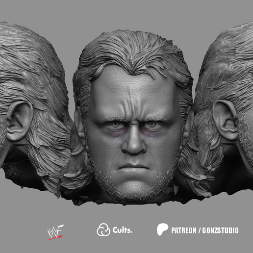 👾 UNDERTAKER HEAD / 1990・ STL File for 3D printing・Cults