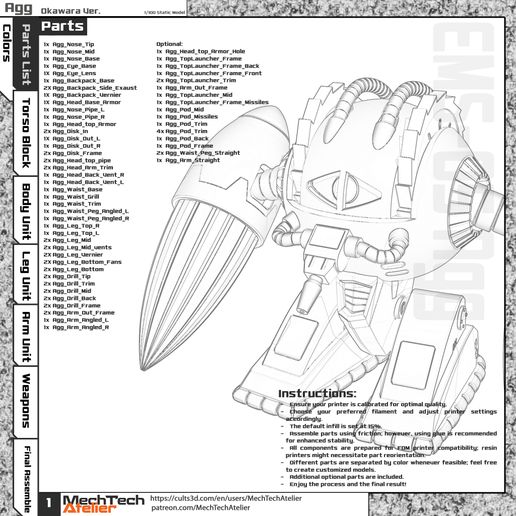 🤖 EMS-05 Agg (Okawara ver.)・ 3D File for ・Cults