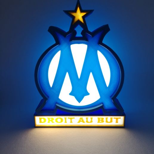 Fichier STL Lampe OM - Olympique de Marseille 🏈 (OBJ)・Design pour imprimante 3D à télécharger・Cults