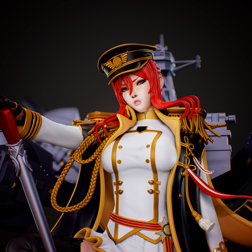 3D file Monarch - Azur Lane 🚢 ・Model to download and 3D print・Cults
