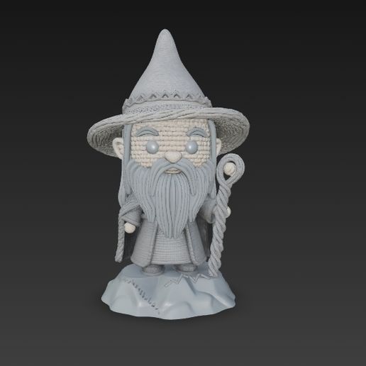 🧙‍♂️ Knitted Gandalf Figure 3D Print Model・ STL File for 3D printing・Cults