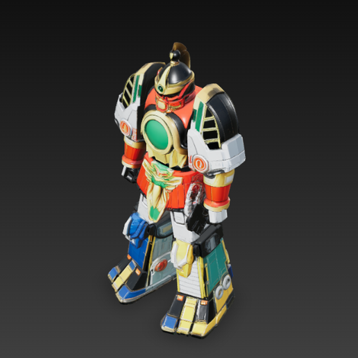 🌩️ Thunder Zord Mecha + Sword with Sheath + Power Staff STL – 3D Print ...