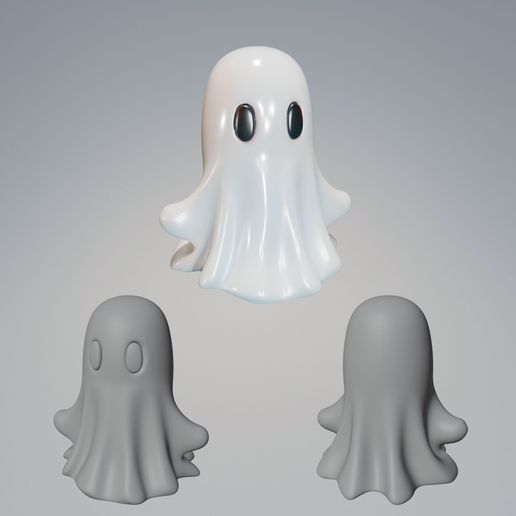 👻 Ghost – Simple 3D Printable Halloween Spirit Figure Statue・ STL File ...