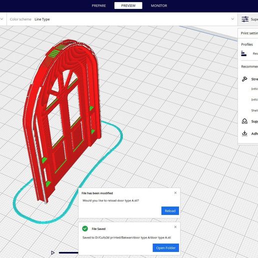 🚪 door type A・ STL File for 3D printing・Cults