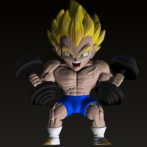 vegeta working out