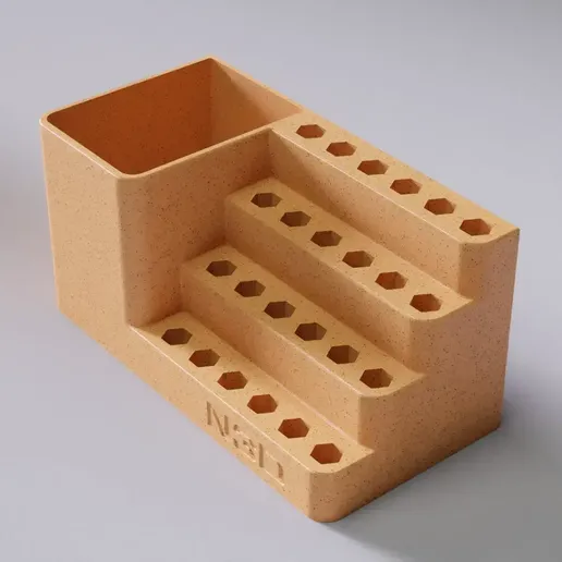 🪞 Compact Hex Bit Organizer v3・ STL File for 3D printing・Cults