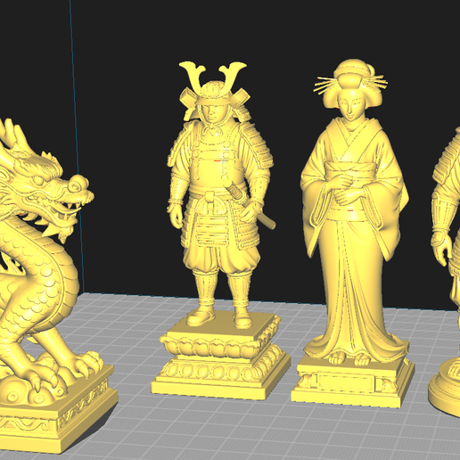 👤 Japanese Statues・ STL File for 3D printing・Cults