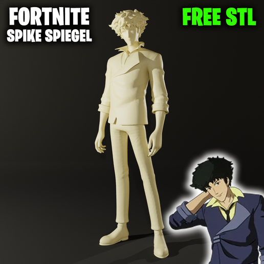 Descargar archivo STL gratis FREE Spike Spiegel Inspired SKIN FORTNITE ...