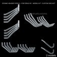 👽 ZOOMIE HEADER PIPES 5 - FOR DRAG RC - MODEL KIT - CUSTOM DIECAST・ STL ...