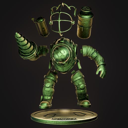 🎮 Bioshock Big Daddy Bouncer Statue・ STL File for 3D printing・Cults