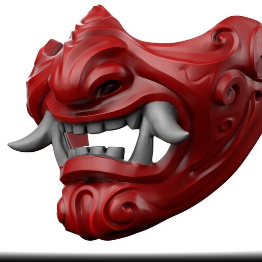 🗡️ Red Oni Mask・ STL File for 3D printing・Cults