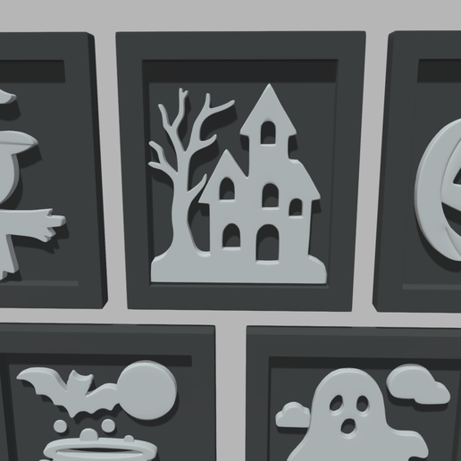🎃 Halloween Frames // Design 02・ STL File for 3D printing・Cults