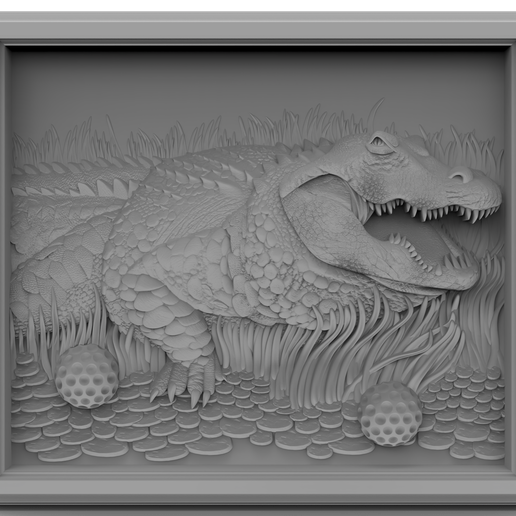📁 3D Model STL File for CNC Router/Laser & 3D Printer Alligator・ 3D ...