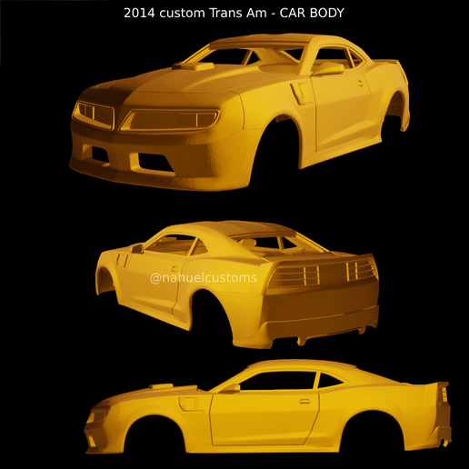 🚗 2014 custom Trans Am - CAR BODY・ STL File for 3D printing・Cults