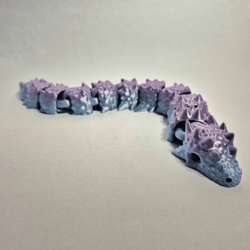 🐉 Articulated Soft Spike Dragon・Free STL File for 3D printing・Cults