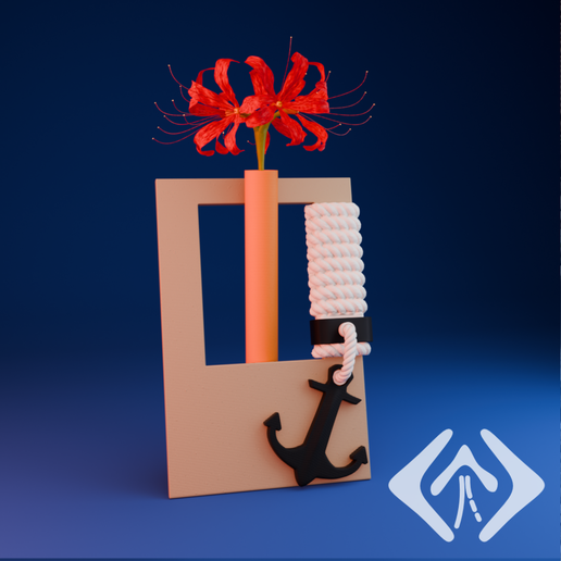 ⚓ Marine Style - Anchor Test Tube Frame for flower・Free STL File for 3D ...