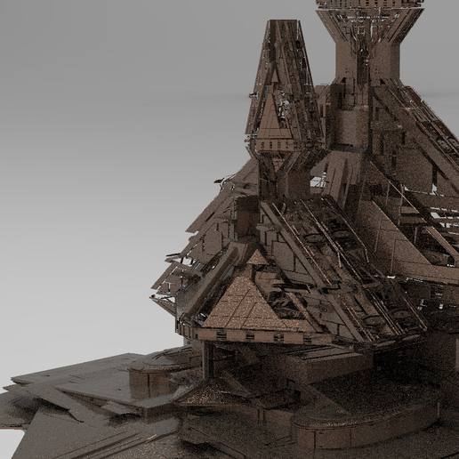 ruined sci fi building