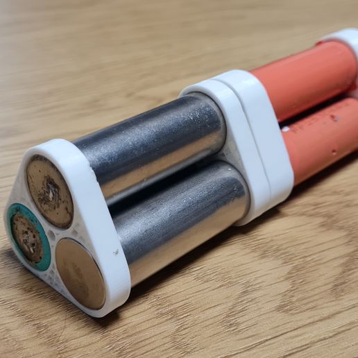 Download STL file Triangle cell holder for 18650 Lithium ion batteries • 3D printer object ・ Cults