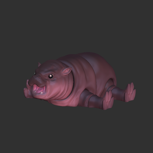 3D file moo deng angry baby hippo flexible 😡 ・3D printer model to ...