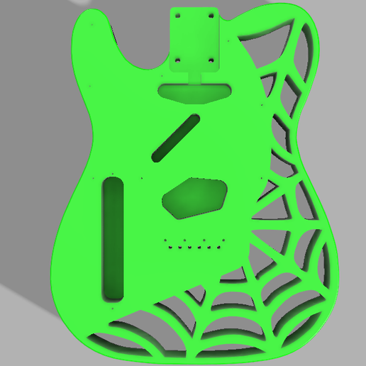 STL file Custom Fender Telecaster Spiderweb Design Pattern Left Handed ...