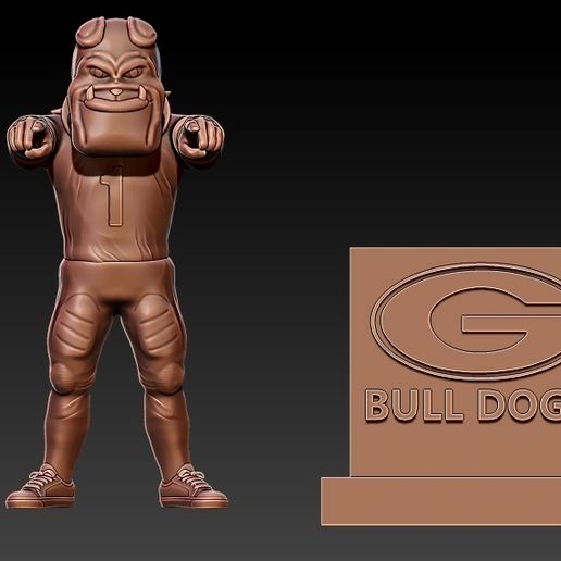 🇬🇪 Georgia Bulldogs football mascot statue - 3d Print・ STL File for 3D ...