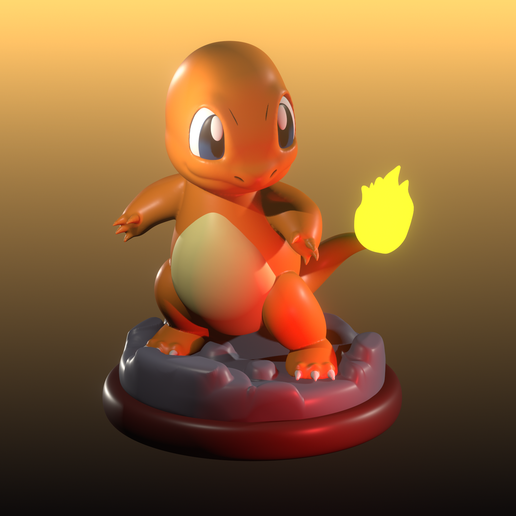 STL file Charmander (pokemon) STL 🐉 ・3D print design to download・Cults