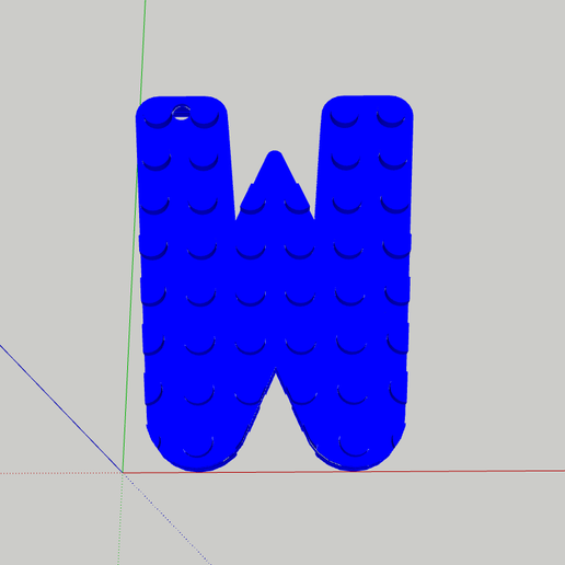 🚧 Letter W Construction Brick・ STL File for 3D printing・Cults