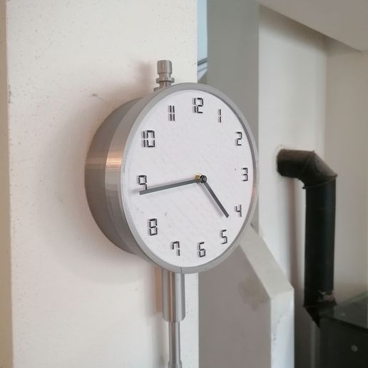 🕰️ Dial gauge clock - Mitutoyo・Free STL File for 3D printing and CNC machining - Laser cutting・Cults