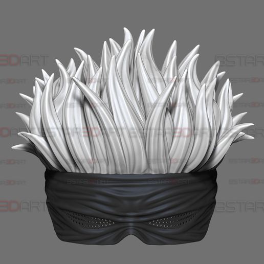 👁️ Gojo Saturo Eye Mask With Hair - jujutsu Kaisen Cosplay・ 3D File for ...