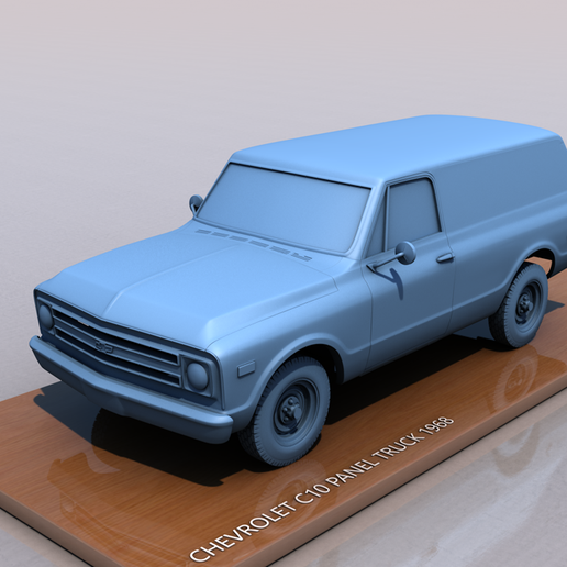 🚙 CHEVROLET C10 PANEL TRUCK 1968・ 3D File for ・Cults