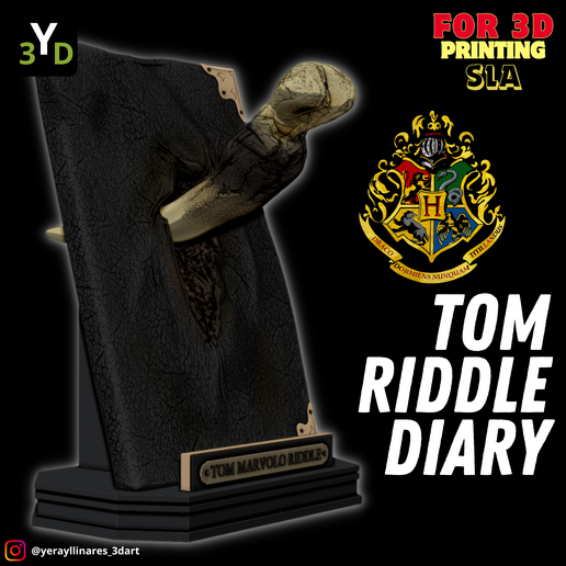 🗿 Tom Marvolo Riddle Diary - Harry Potter Collection・ STL File for 3D ...
