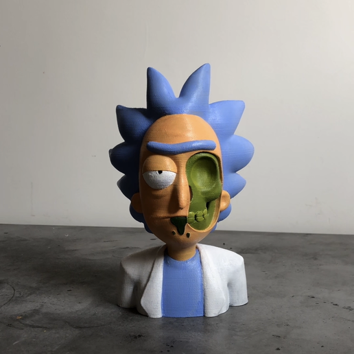 STL file bored rick 🗿 ・Design to download and 3D print・Cults