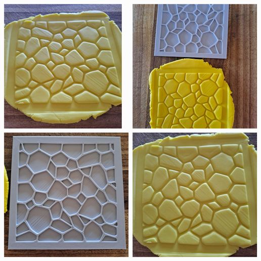 🍽️ Tortoise shell/Cobble stone texture mat (fondant or clay)・ STL File ...