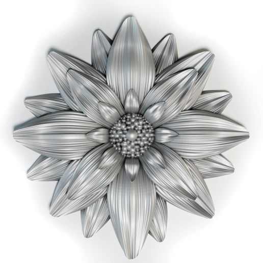 STL file 3D STL MODEL OF A FLOWER FOR CNC ROUTER or 3D printing 💐 (OBJ ...