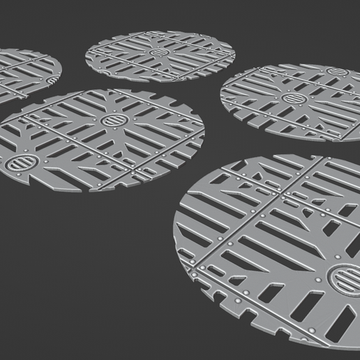 🛰 Gallowdark Space Hulk 32mm Base Toppers・Free 3D File for ・Cults