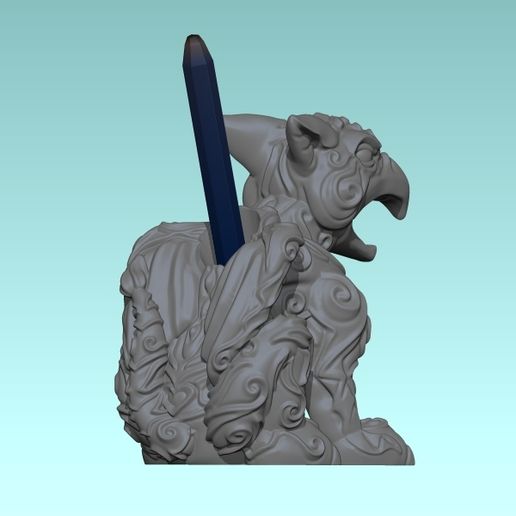 ️ gryphon pencil holder・ STL File for 3D printing・Cults