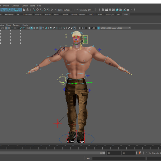 🫡 Muscle Stylized Strongman Bodyguard Commander Low-poly 3D model Low ...