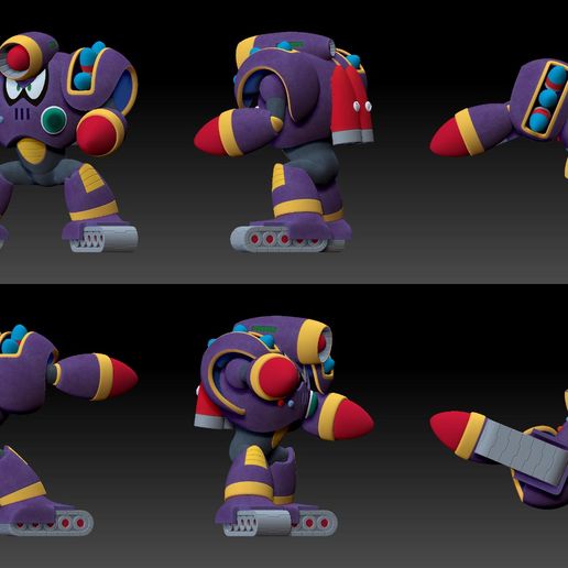 👨 Mega Man 5: Napalm Man・ 3D File for 3D printing・Cults