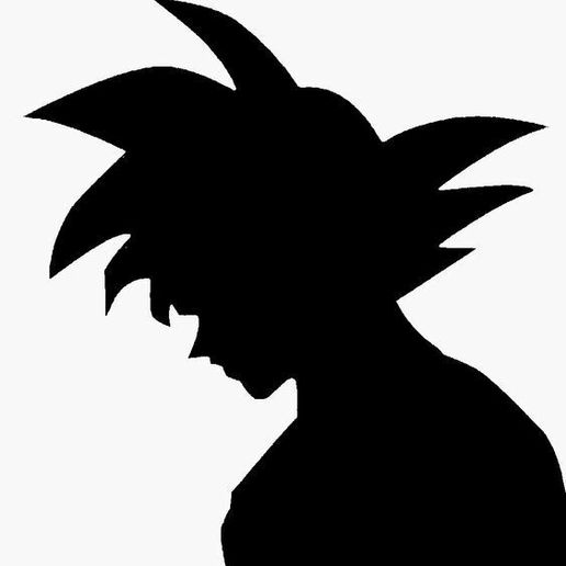 👤 Silueta de Goku en perfil – Archivo STL -SVG Dragon Ball・Archivo STL ...