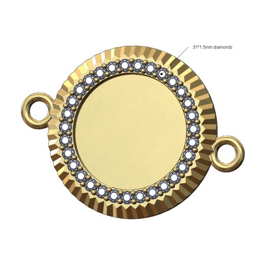 Archivo STL Pulsera con bisel grabable de diamantes estriados modelo de ...