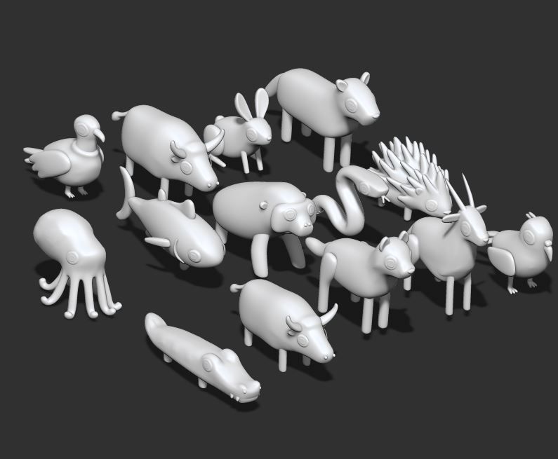 Archivo STL Animales Pack・Objeto para impresora 3D para descargar・Cults