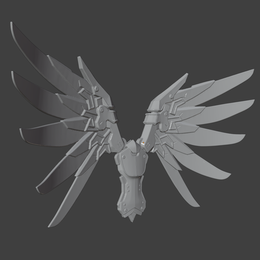 🎭 Mercy Laser Wings・ STL File for 3D printing・Cults