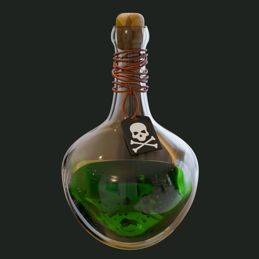3D file Flask with poison 🎩 ・3D printing idea to download・Cults