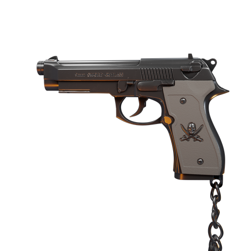 🗝️ Keychain Beretta 9mm Sword Cutlass - Black Lagoon Revy`s pistol・ STL ...