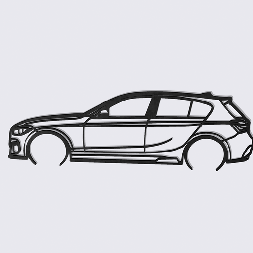STL file BMW F20 silhouette 👤 ・3D print design to download・Cults