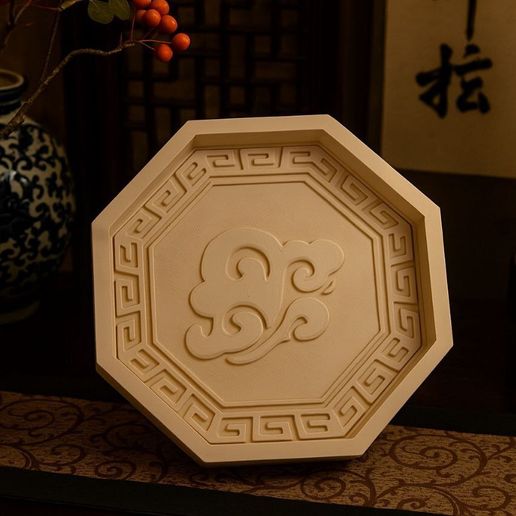 ☁️ Octagon Cloud Tray — Decorative Organizer・Free STL File for 3D ...