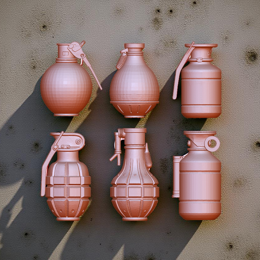 💣 Explosive Bits Set 3 – 3D Printable Grenades and Bombs for Miniatures ...