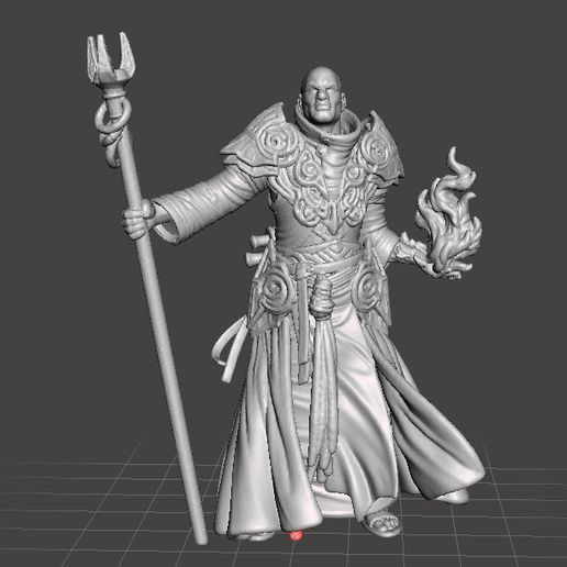 🧙 FIREBALL WIZARD MINIATURE MODEL FOR FANTASY GAMES DND RPG・ STL File ...